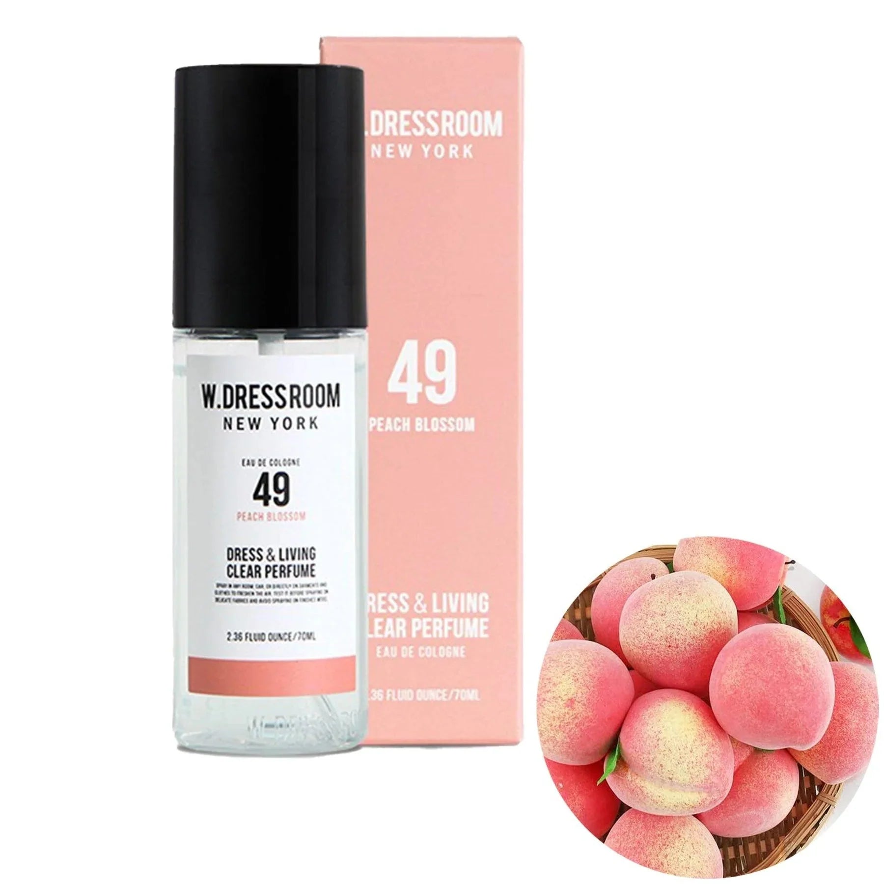W.DRESSROOM Dress & Living Clear Perfume (No.49 Peach Blossom) 70ml ...